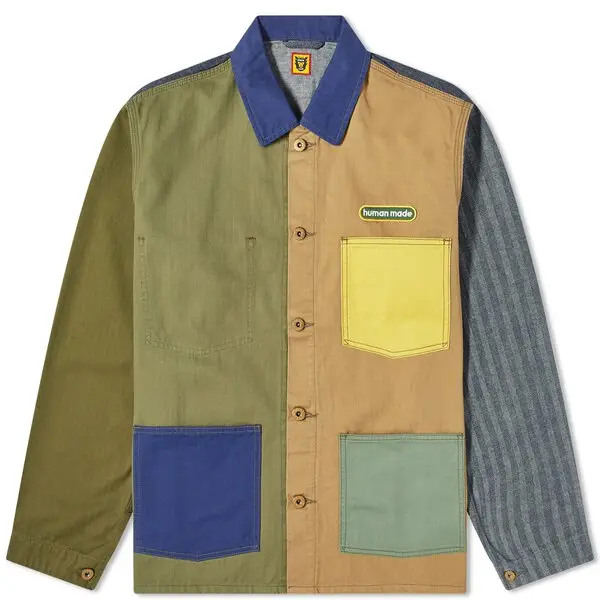 Human Made Crazy Coverall Jacket In Olive Drab - 55% Off